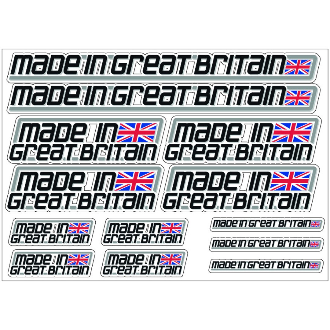PS0497 Made in Great Britain Stickers Sheet Decals Great Britain Wall ...