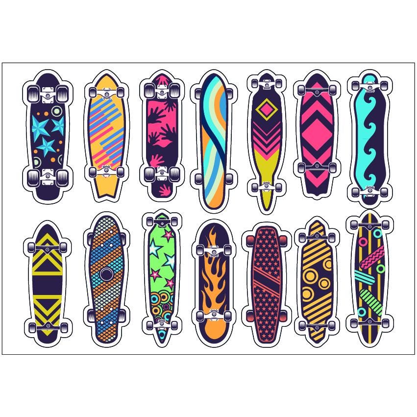PS141-150 A4 Sticker Sheet Decals Wall Self Adhesive Vinyl Various ...