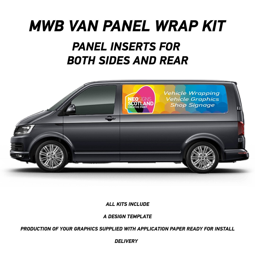 VAN13 Mwb Van Panel Wrap Kit Sign Writing Vehicle Lettering Livery ...