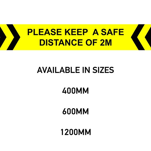 2m Distance Sign - Etsy