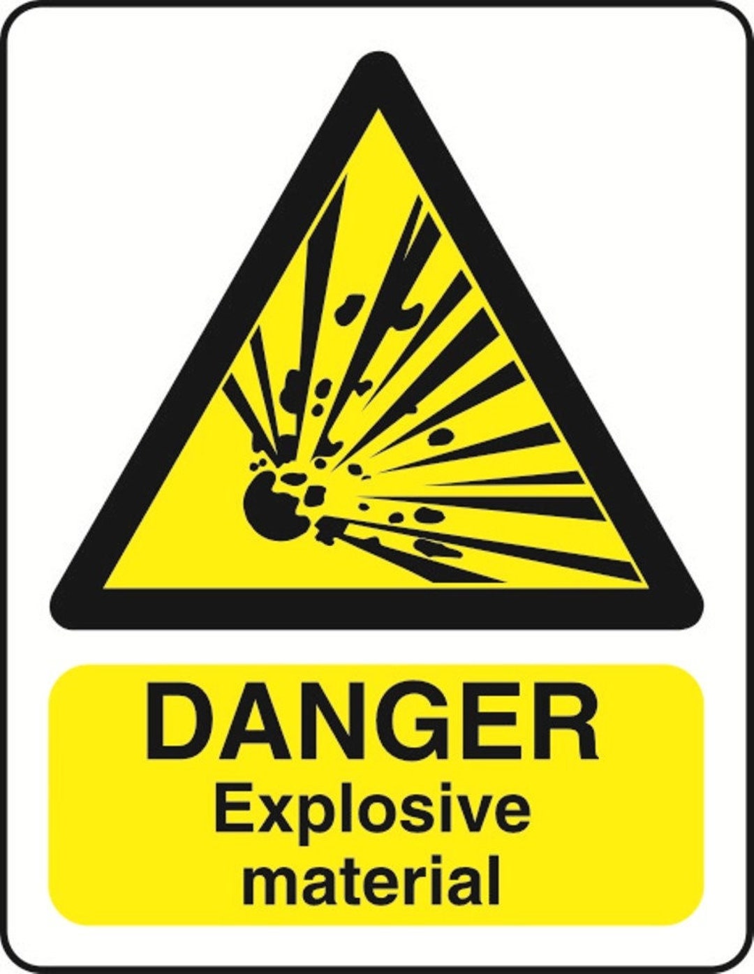 WARN147 Danger Explosive Mateiral Health and Safety Warning Sticker ...