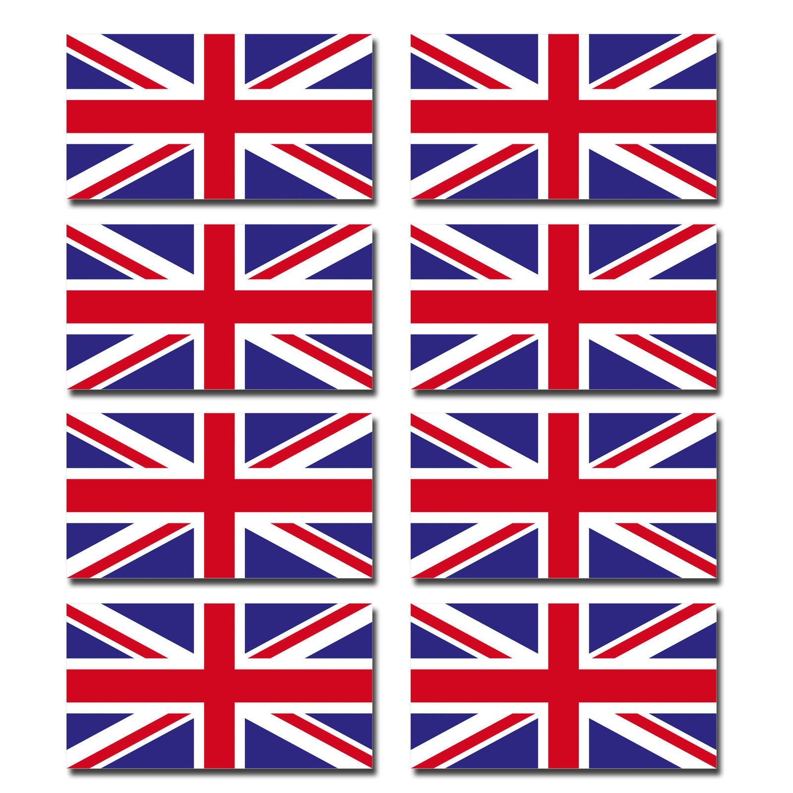 FLAG03D 8 X Glossy Vinyl Stickers UK Union Jack Small Flag - Etsy