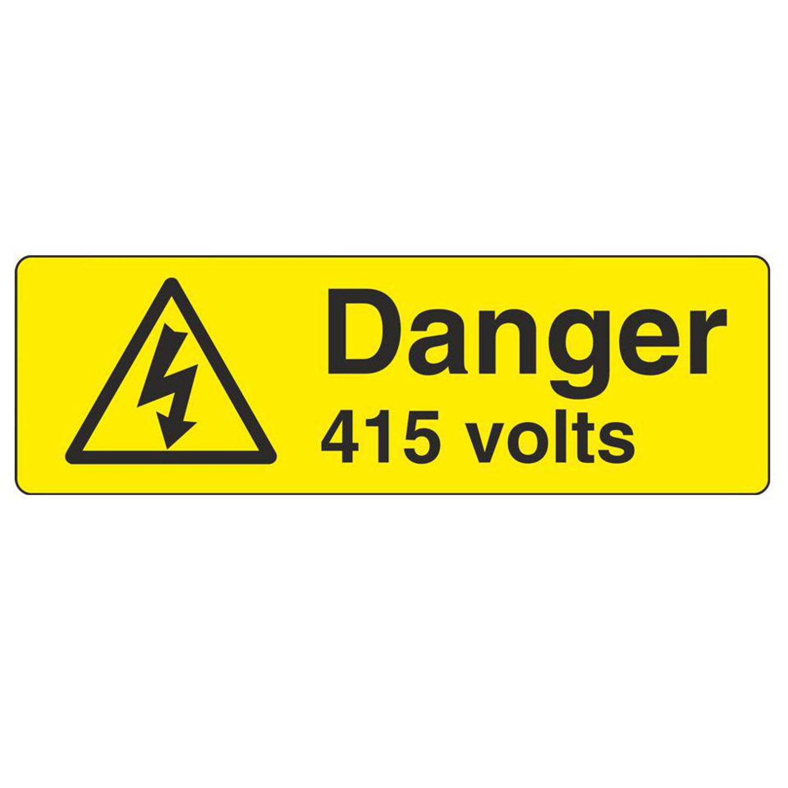 WARN086B-206B Danger 110V 100mm X 50mm Health and Safety Warning ...