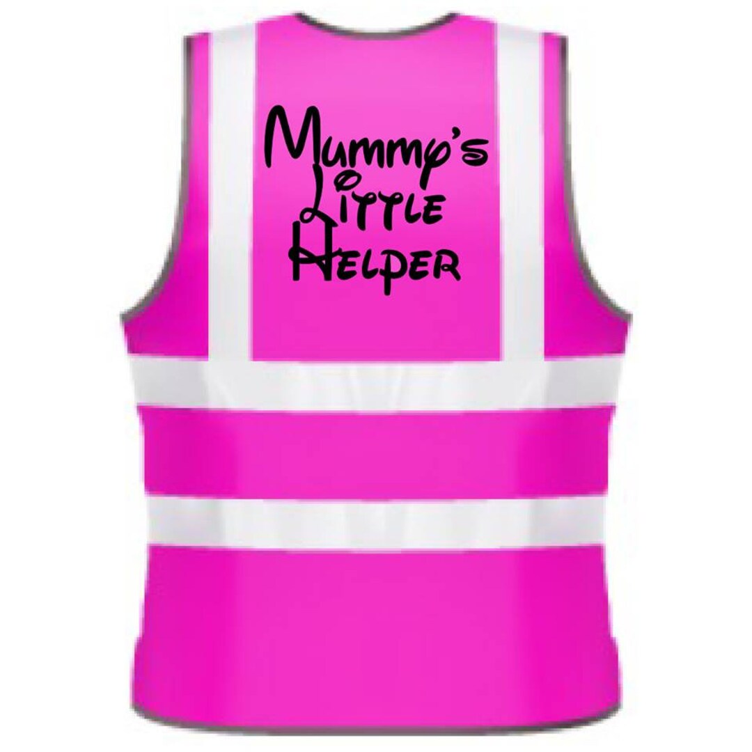 Custom Kids Hi-viz Printed Mummys Little Helper Safety Wear Kids ...