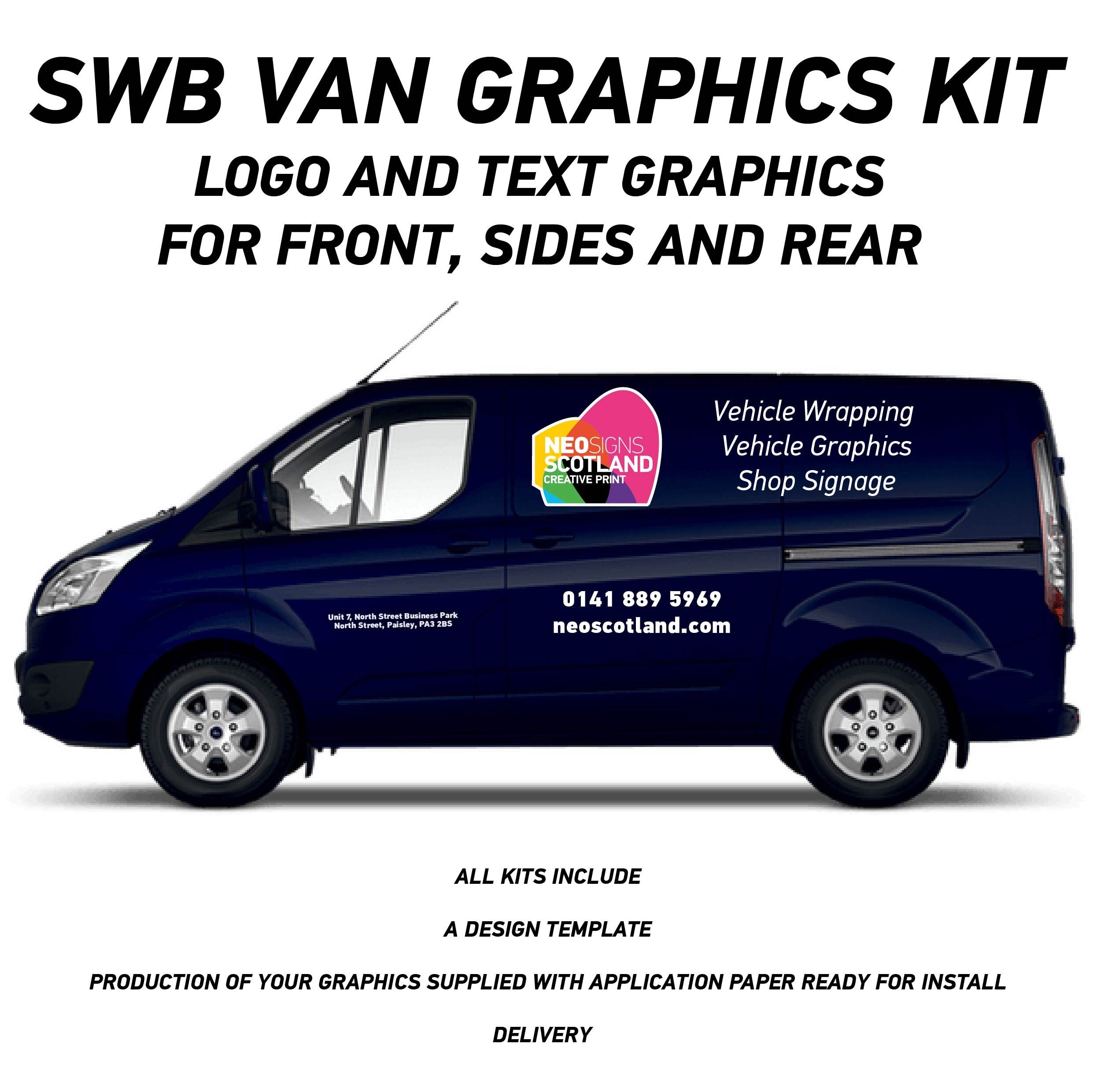 VAN07 Swb Van Graphics Kit Sign Writing Vehicle Lettering - Etsy