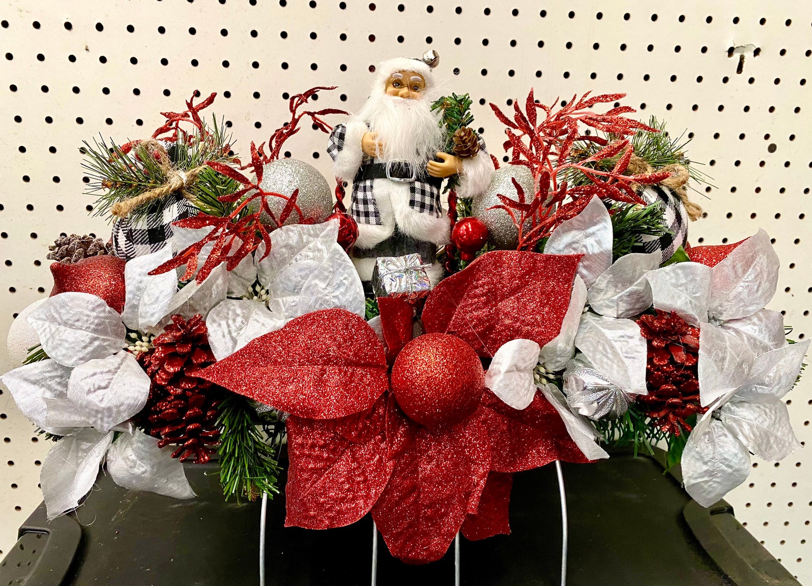 Santa Headstone Saddle Cemetery Topper Cemetery - Etsy