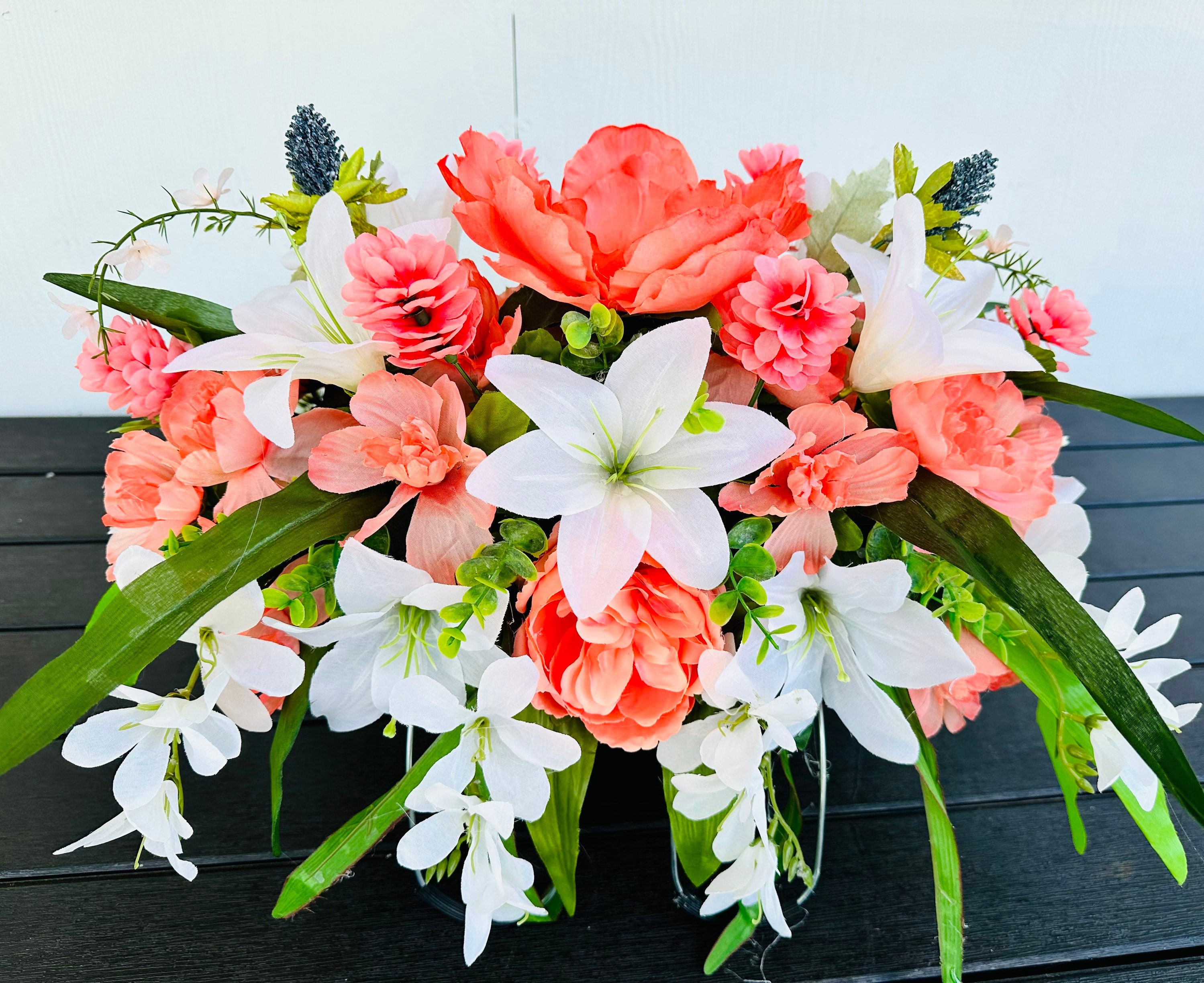 Memorial Day Topper Cemetery Saddle Headstone Topper Gravestone Saddle ...