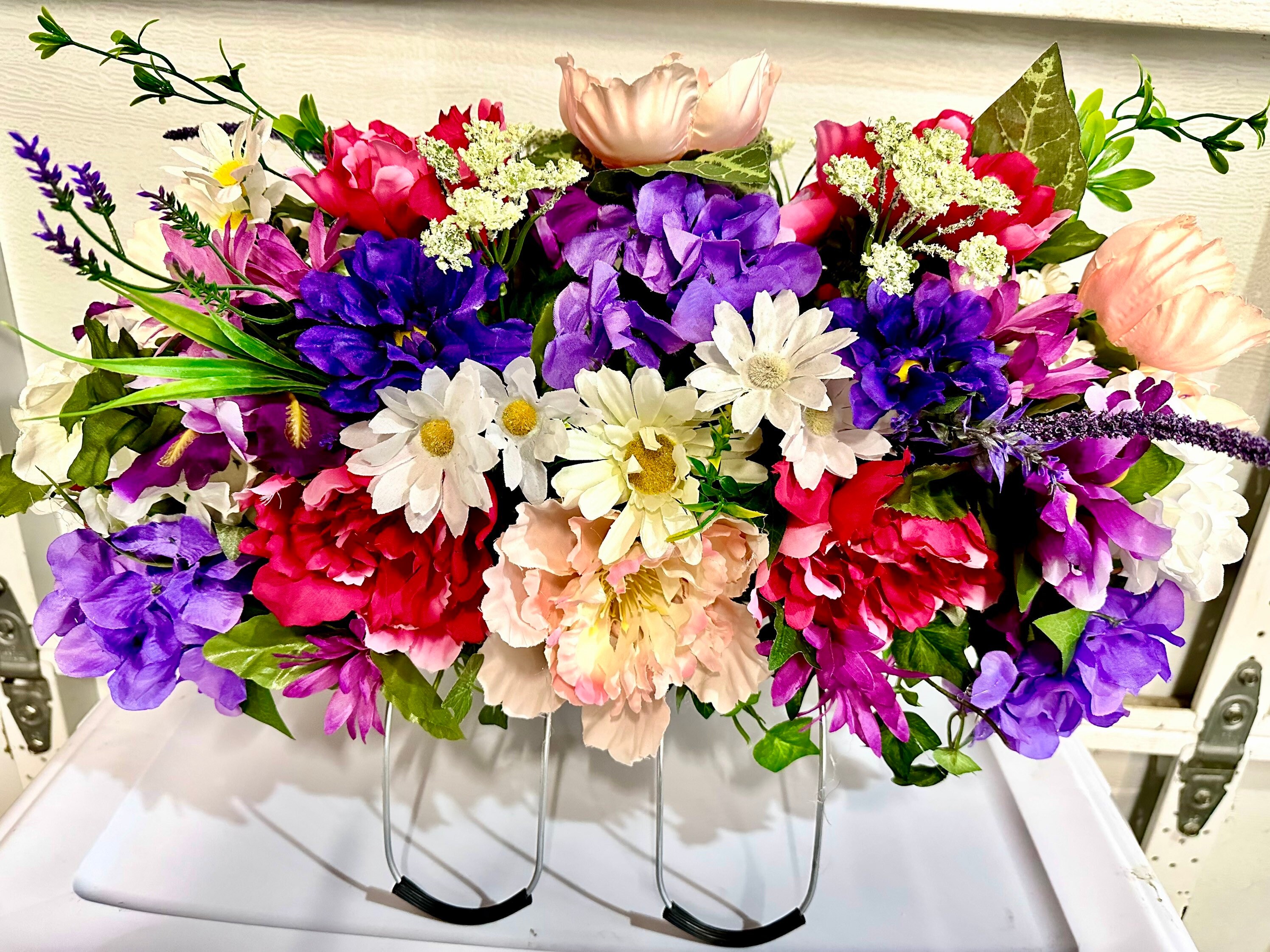 Memorial Day Topper ~ Cemetery Saddle ~ Headstone Topper ~ Summer ...