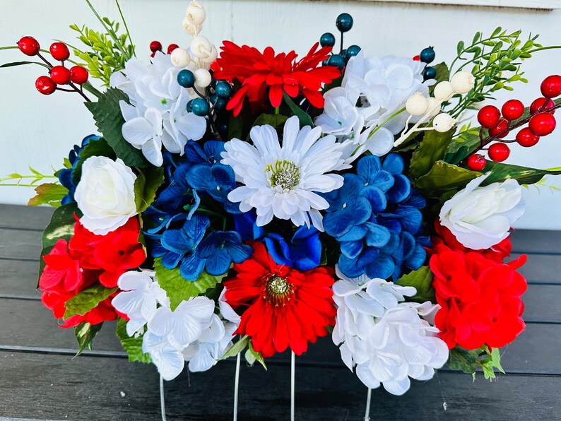 Memorial Day Topper ~ Cemetery Saddle ~ Headstone Topper ~ Gravestone ...