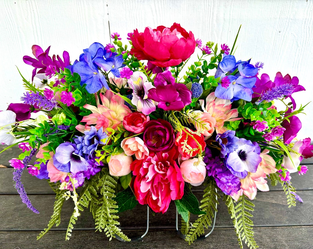 Headstone Topper for Cemetery Flowers for Fall Cemetery Decor for ...