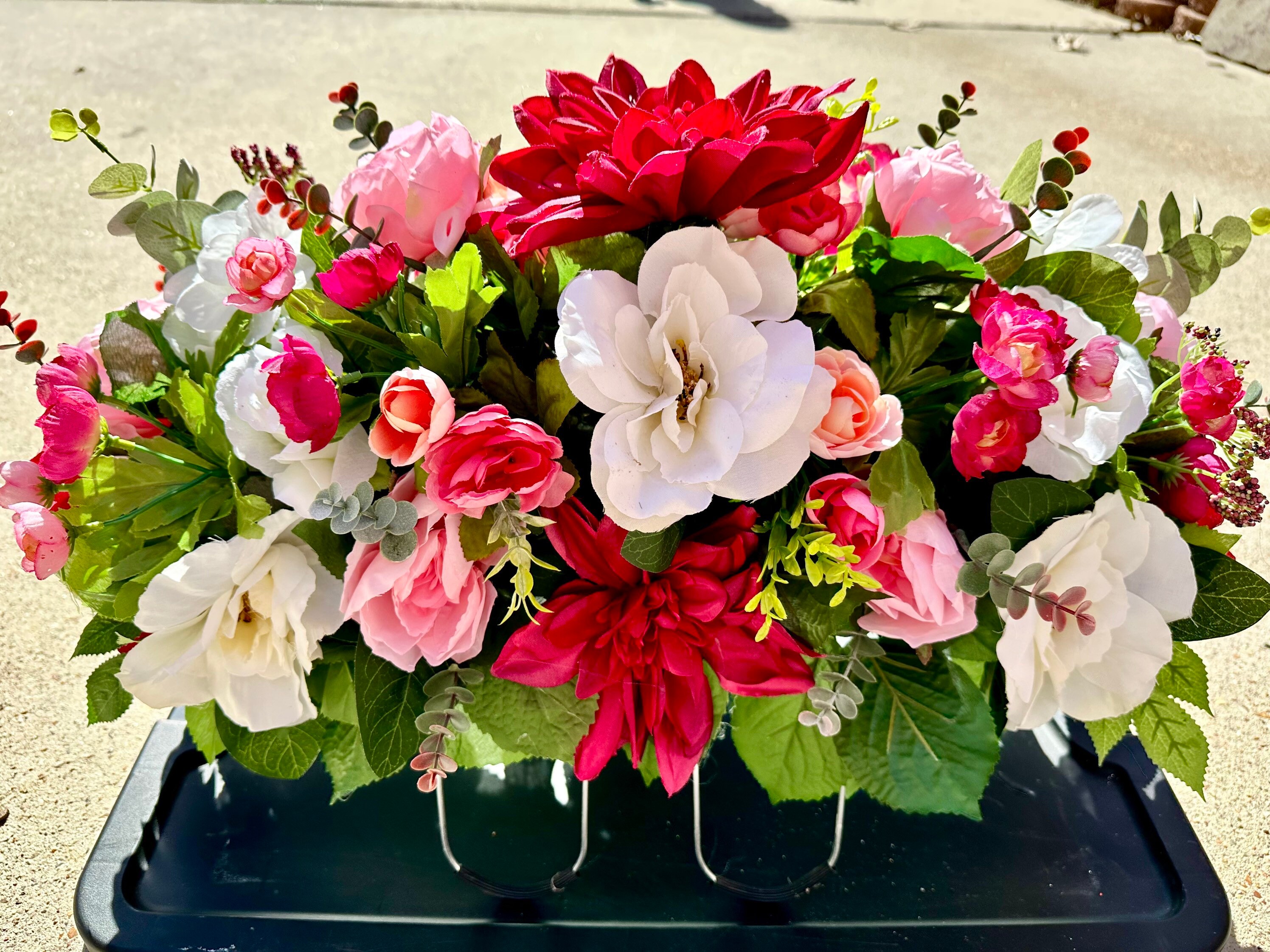 Memorial Day Topper Cemetery Saddle Spring Topper Gravestone Saddle - Etsy