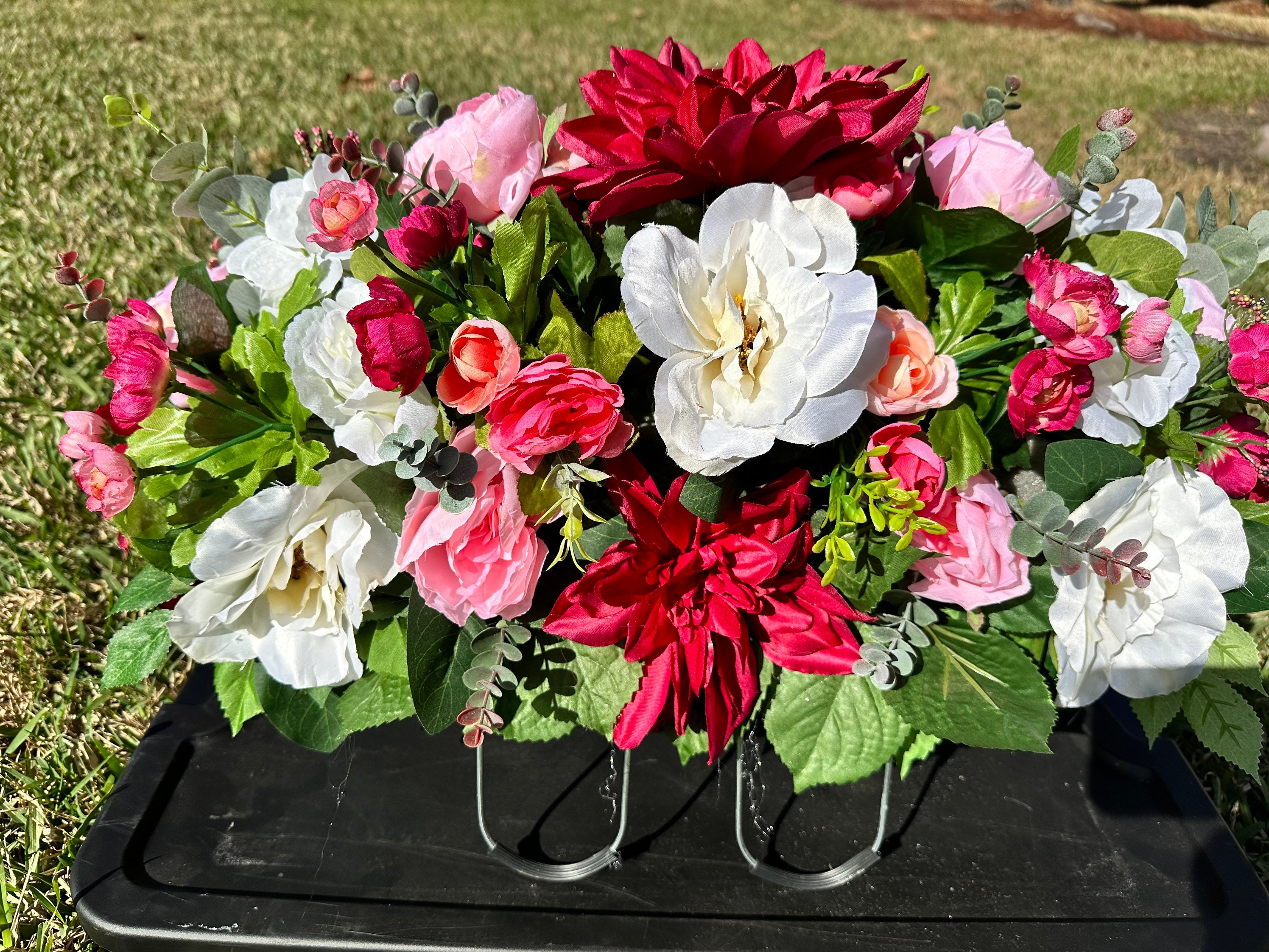 Memorial Day Topper Cemetery Saddle Spring Topper Gravestone Saddle - Etsy