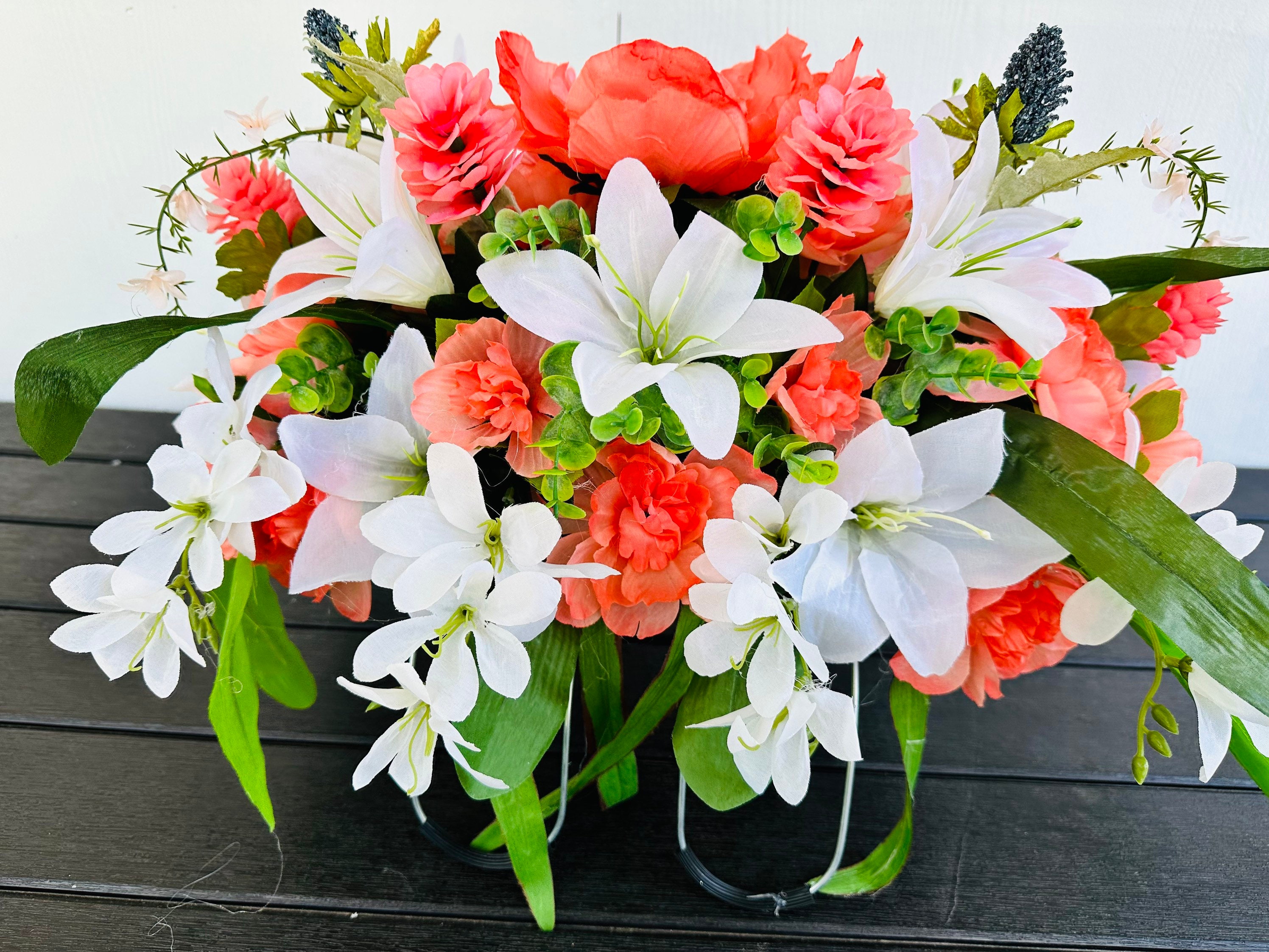 Memorial Day Topper Cemetery Saddle Headstone Topper Gravestone Saddle ...