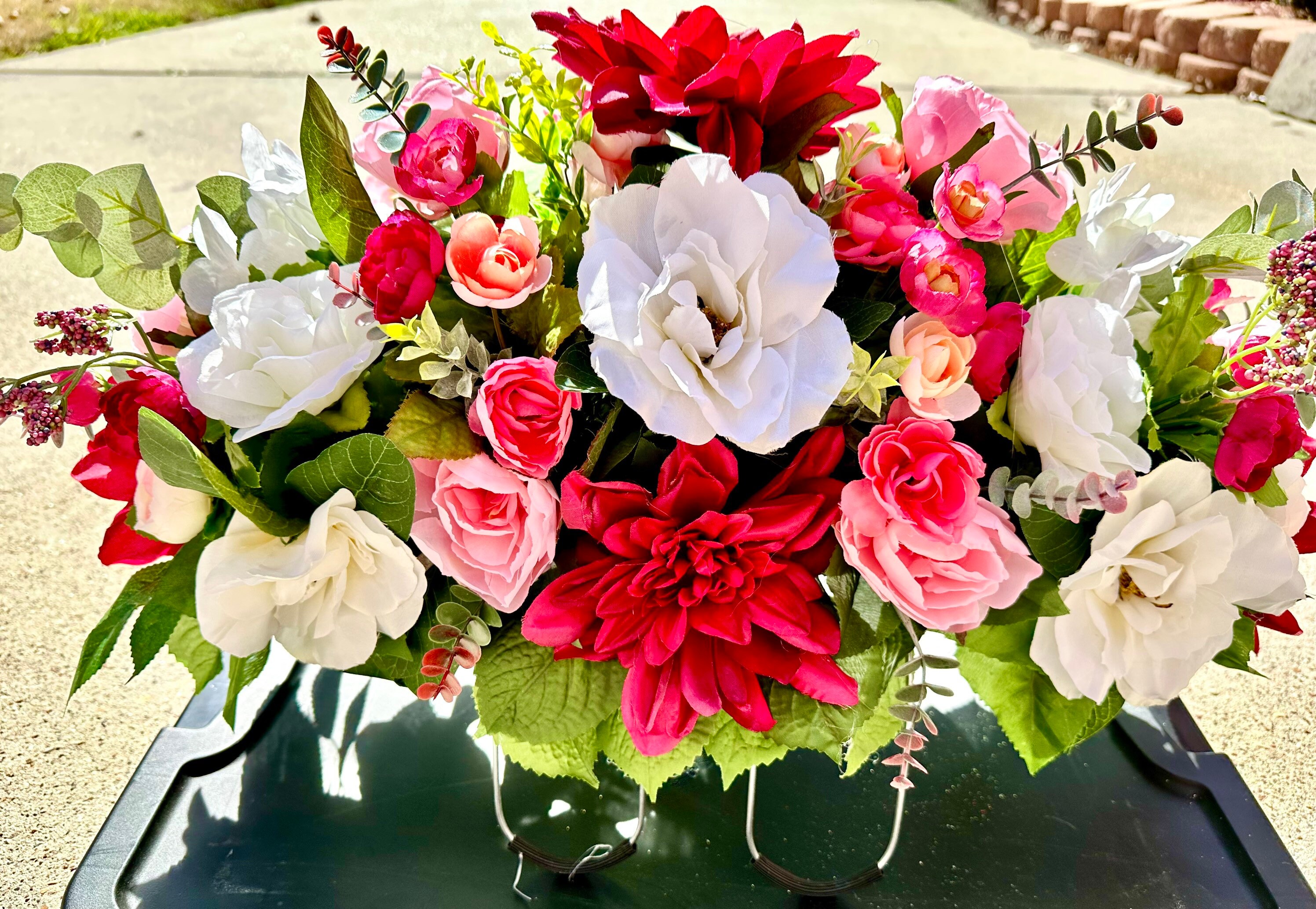 Memorial Day Topper Cemetery Saddle Spring Topper Gravestone Saddle - Etsy