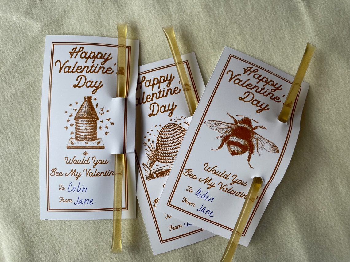 Printable Bee Valentine's Day Cards – Vintage Style (PDF) - Etsy Canada