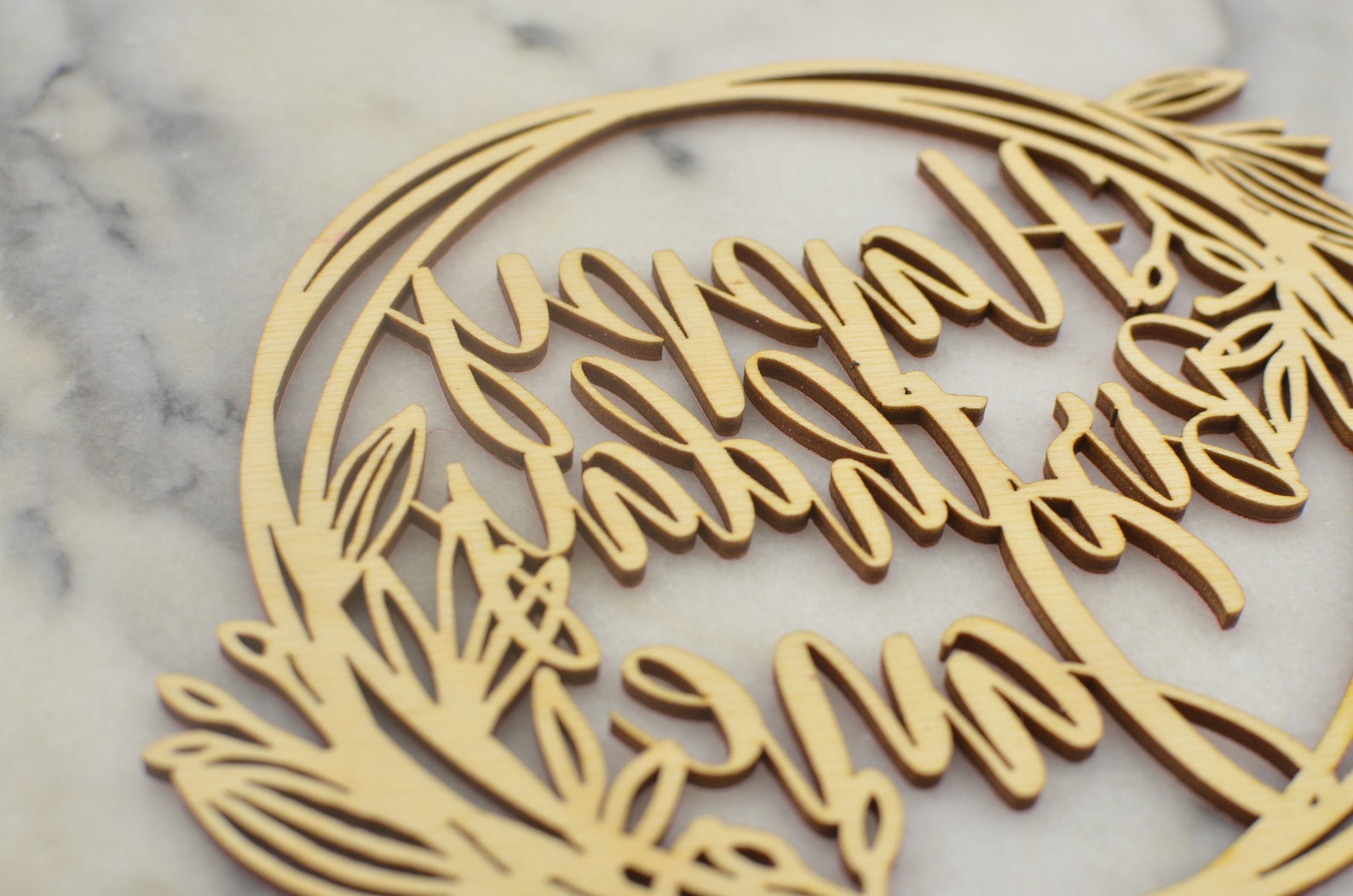 Custom Wood Wreath Cake Topper Personalized Birthday Cake - Etsy