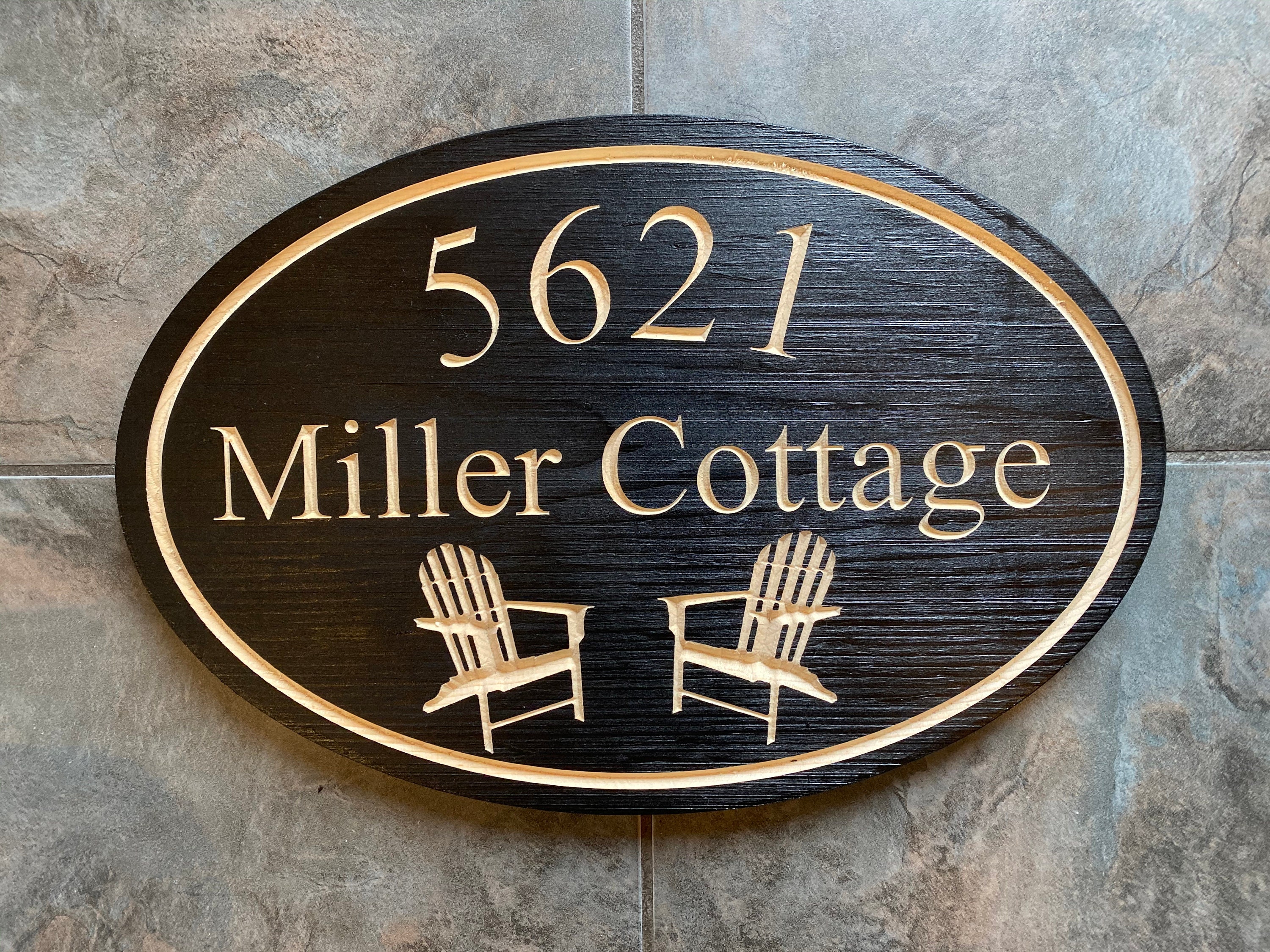 Sunset Family Name Sign Chairs Solid Pine House Sign Cottage Sign Camp ...