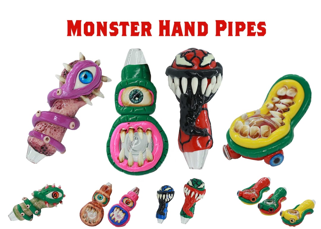 Monster Hand Glass Tobacco Pipes AWESOME DESIGNS - Etsy