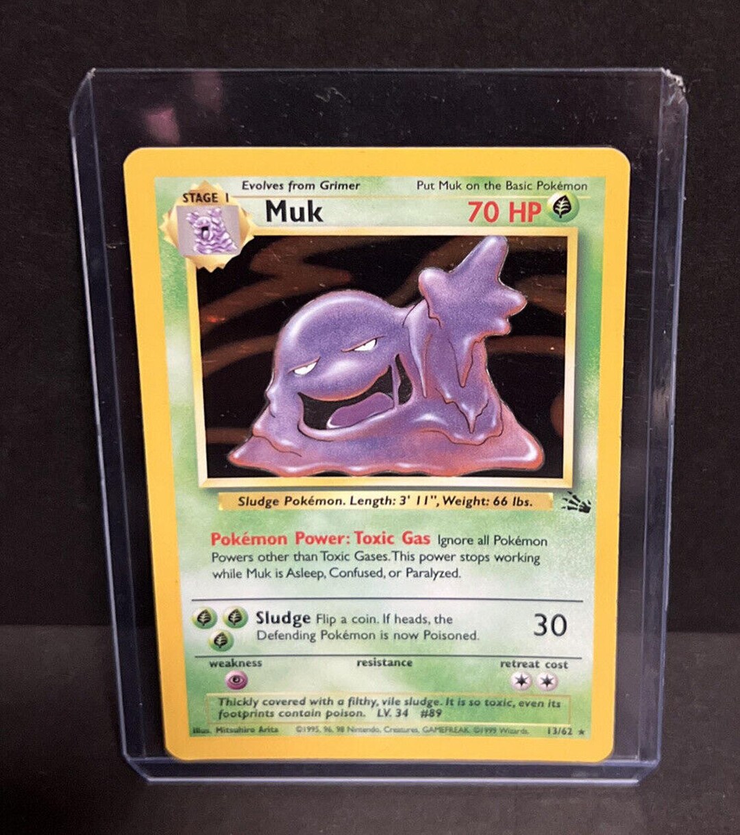 Muk Pokemon Trading Card Game TCG Holo Fossil Base Set 1st Edition 1999 ...