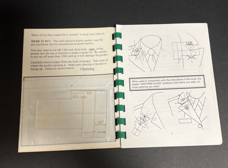 US Army Officer Enlisted Uniform Guide Look Sharp Guide Ruler Pocket ...