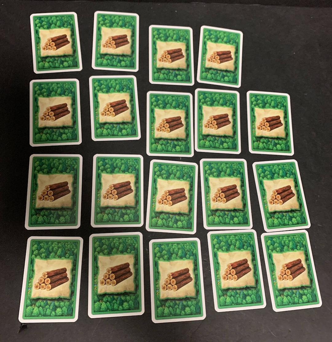 Settlers of Catan 3061 Board Game 19 Resource Cards Lumber Replacement ...