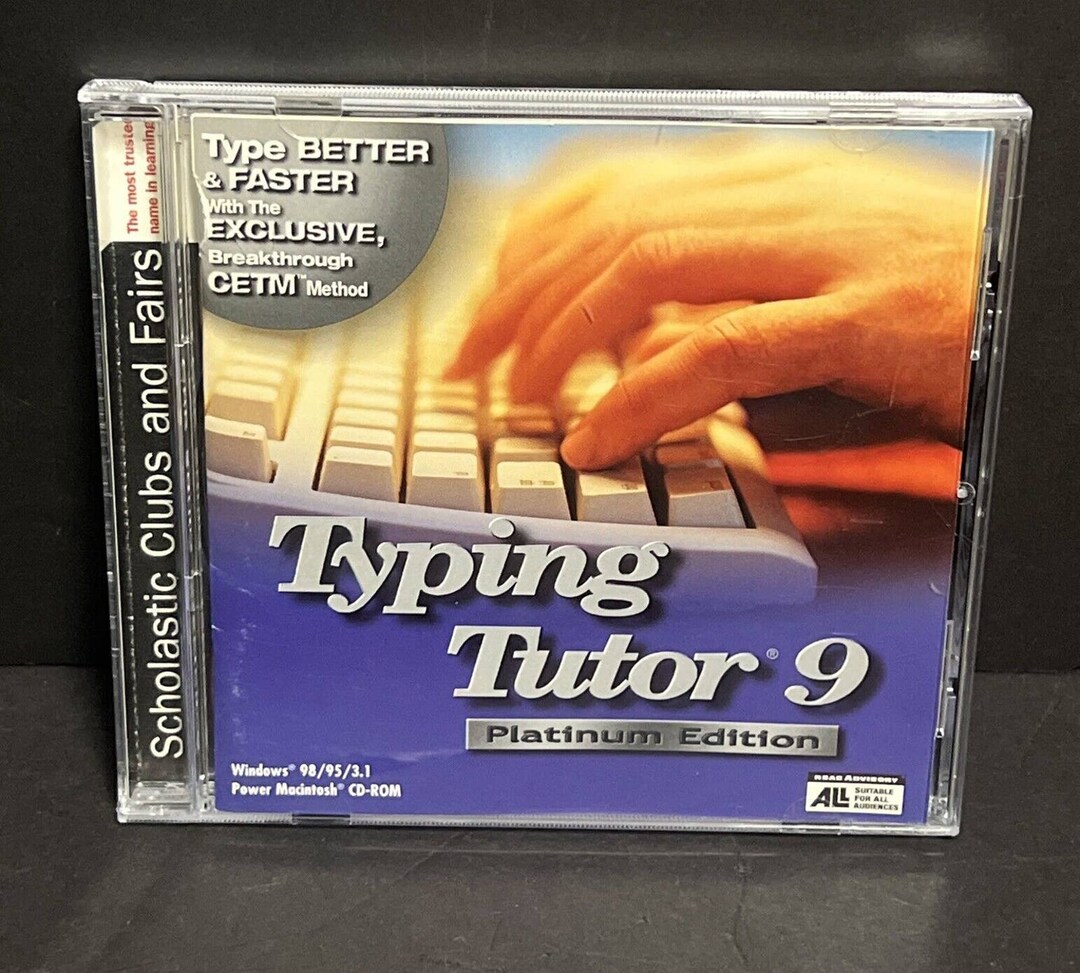 Typing Tutor 9 Platinum Edition Scholastic CETM Windows Mac CD - Etsy