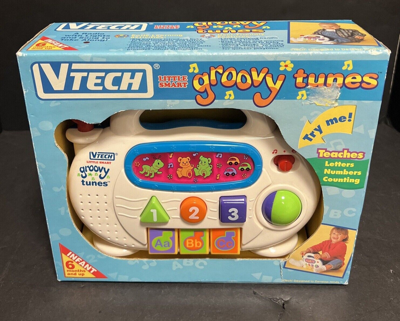 Preowned Vtech Little Smart Groovy Tunes Radio Lights Music Numbers ...