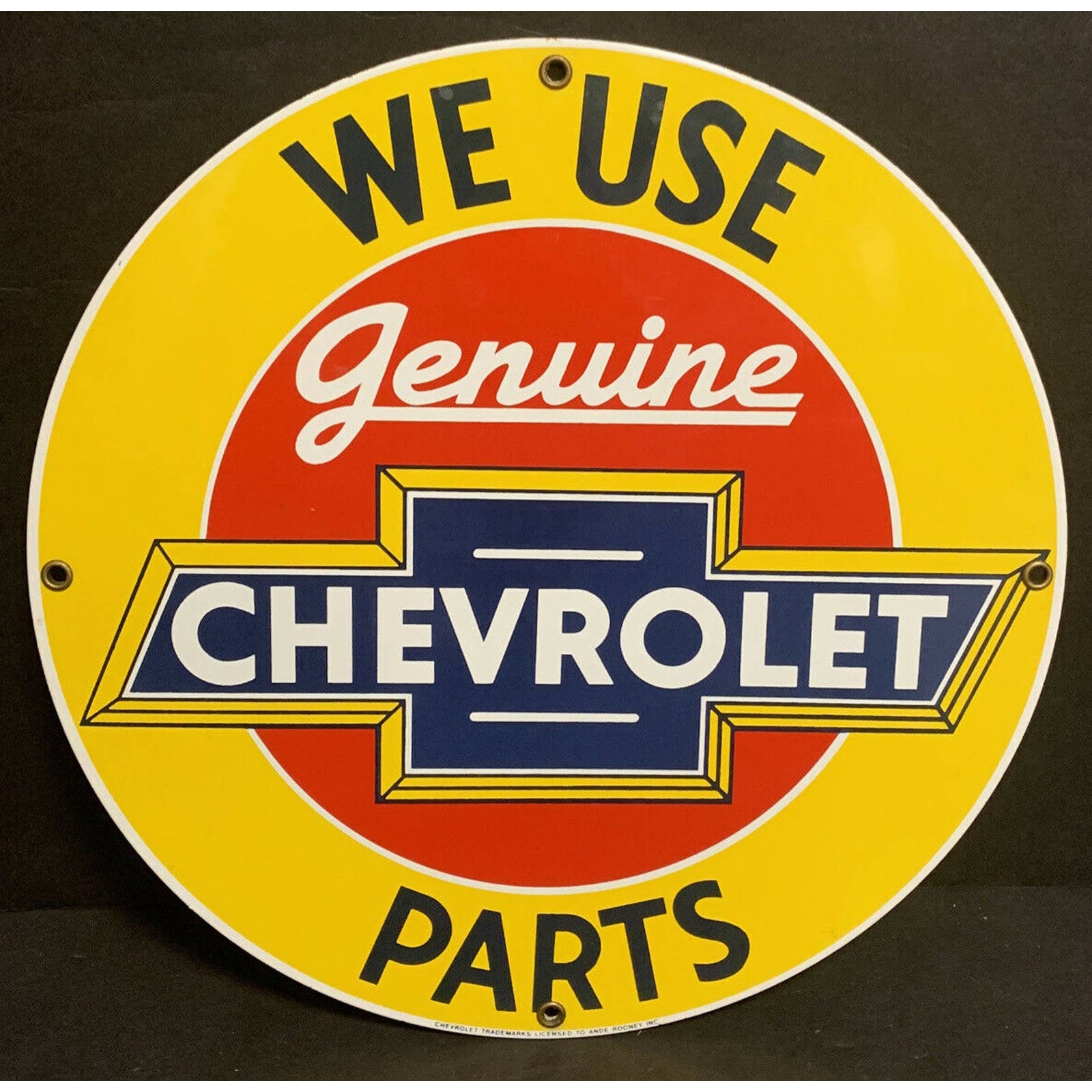 Chevrolet Porcelain Sign for sale | Only 2 left at -70%