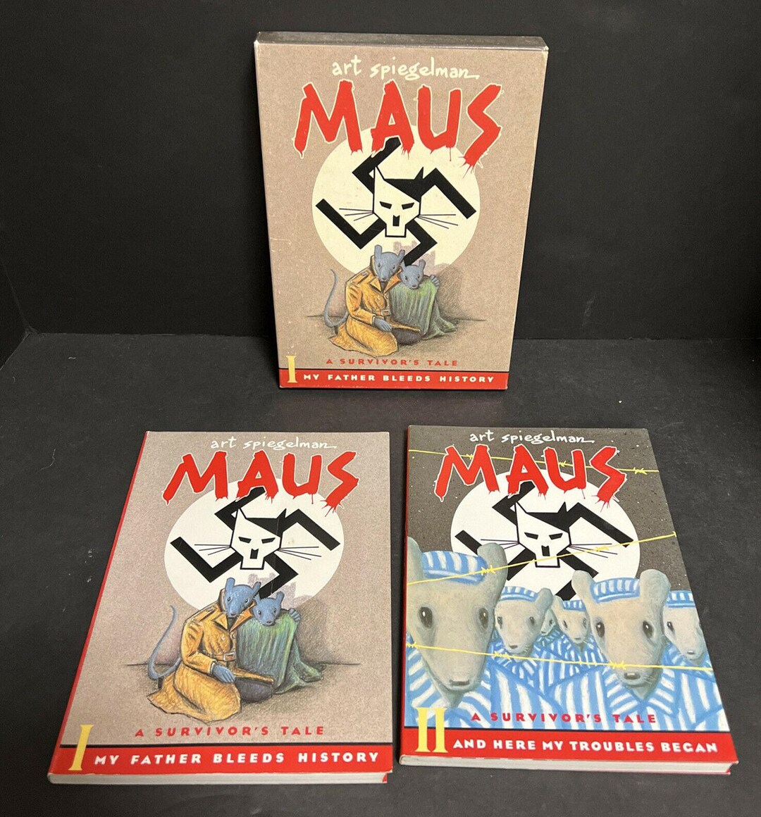 Maus Art Spiegelman A Survivors Tale Volume 1 & 2 Slipcover Paperback ...