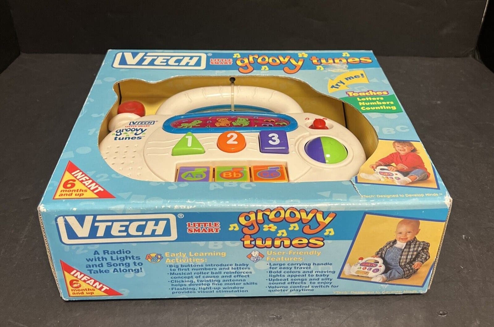 Preowned Vtech Little Smart Groovy Tunes Radio Lights Music Numbers ...