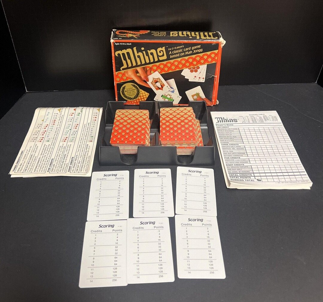 Preowned Mhing Classic Card Game Based on Mah Jongg 1983 2283 Scoring ...