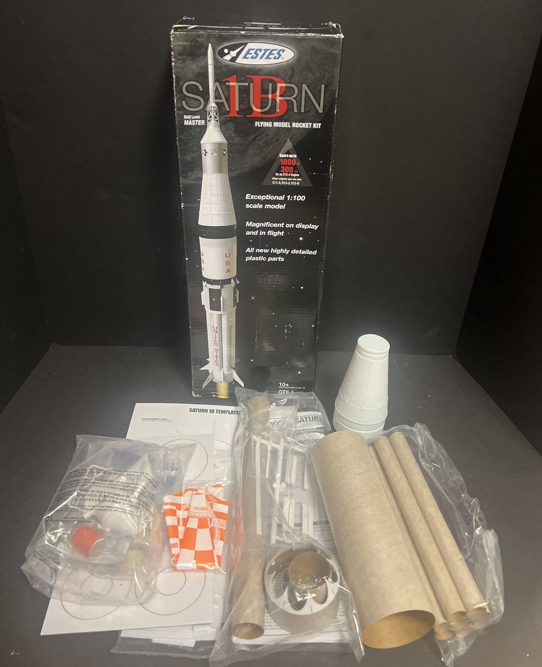 Estes 7251 Saturn 1B Flying Model Rocket Kit 1:100 Scale - Etsy