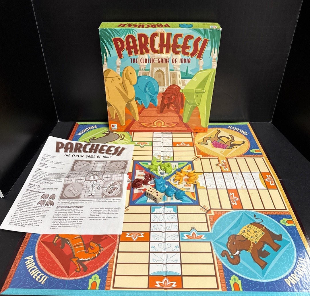 Parcheesi the Classic Game of India Milton Bradley Board Game 100% ...
