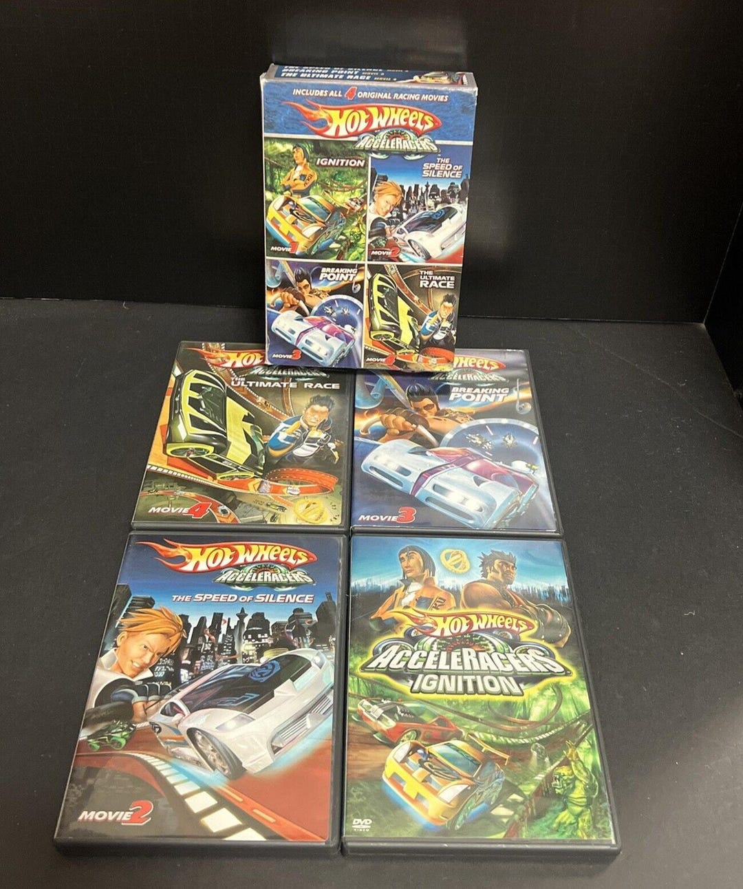 Preowned Hot Wheels Acceleracers DVD Box Set 4-disc Ignition Silence ...