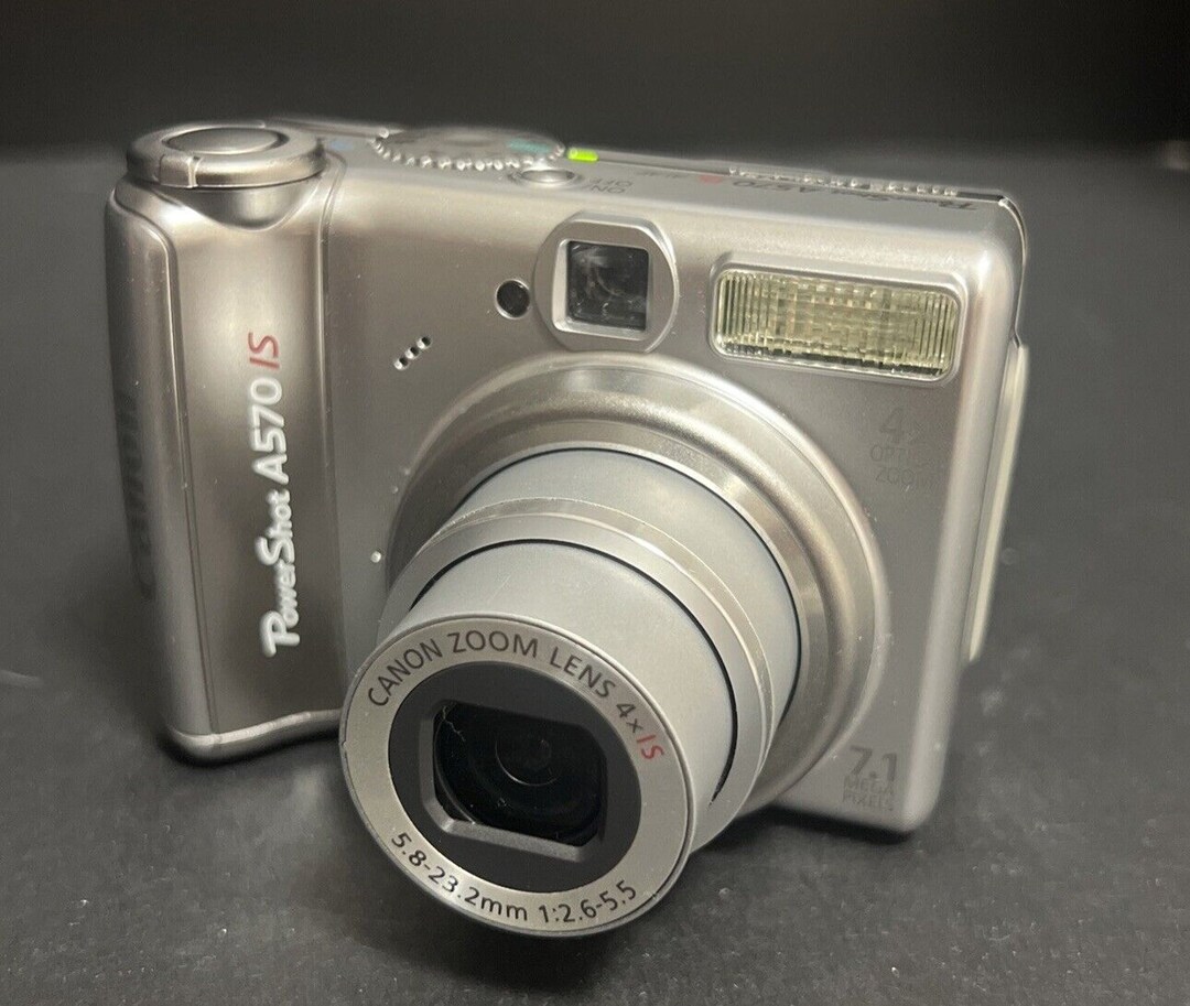 Canon Powershot A570 IS 7.1MP Digital Camera Silver 4x Zoom Tested - Etsy
