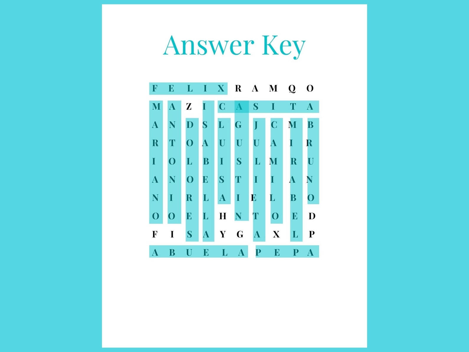 Encanto Word Search Encanto Party Game Instant Download - Etsy