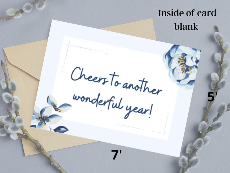 Cheers to Another Year Printable Card Anniversary Card - Etsy