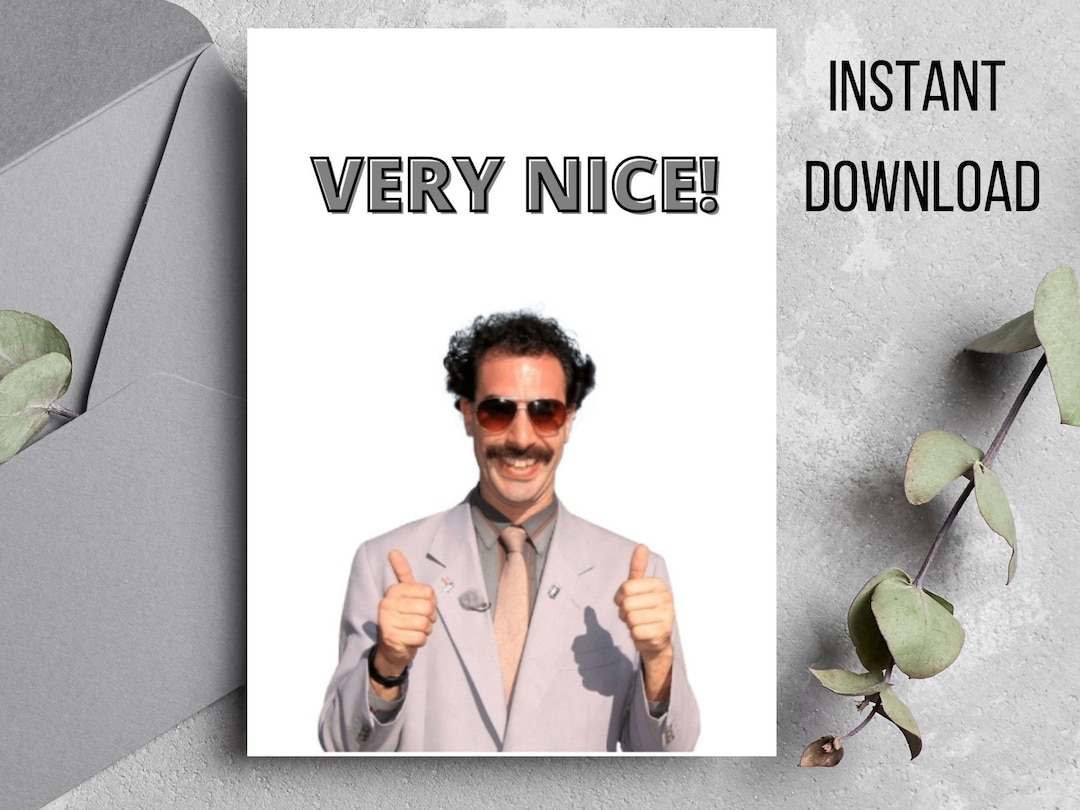 BORAT Father's Day Greeting Card, Funny Humor (PDF Pattern) - Etsy
