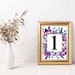 Purple Floral Table Numbers Instant Download Digital - Etsy