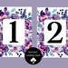 Purple Floral Table Numbers Instant Download Digital - Etsy