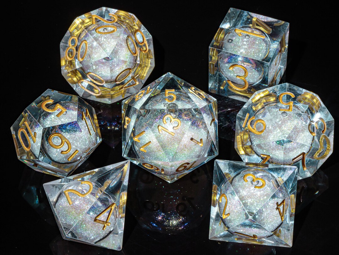 Dnd Liquid Dice Liquid Core Dice Set Dnd Resin Dice Liquid - Etsy