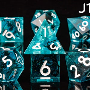 Algae Dice Handmade Sharp Edge Resin Dice Dnd Dice Set RPG - Etsy