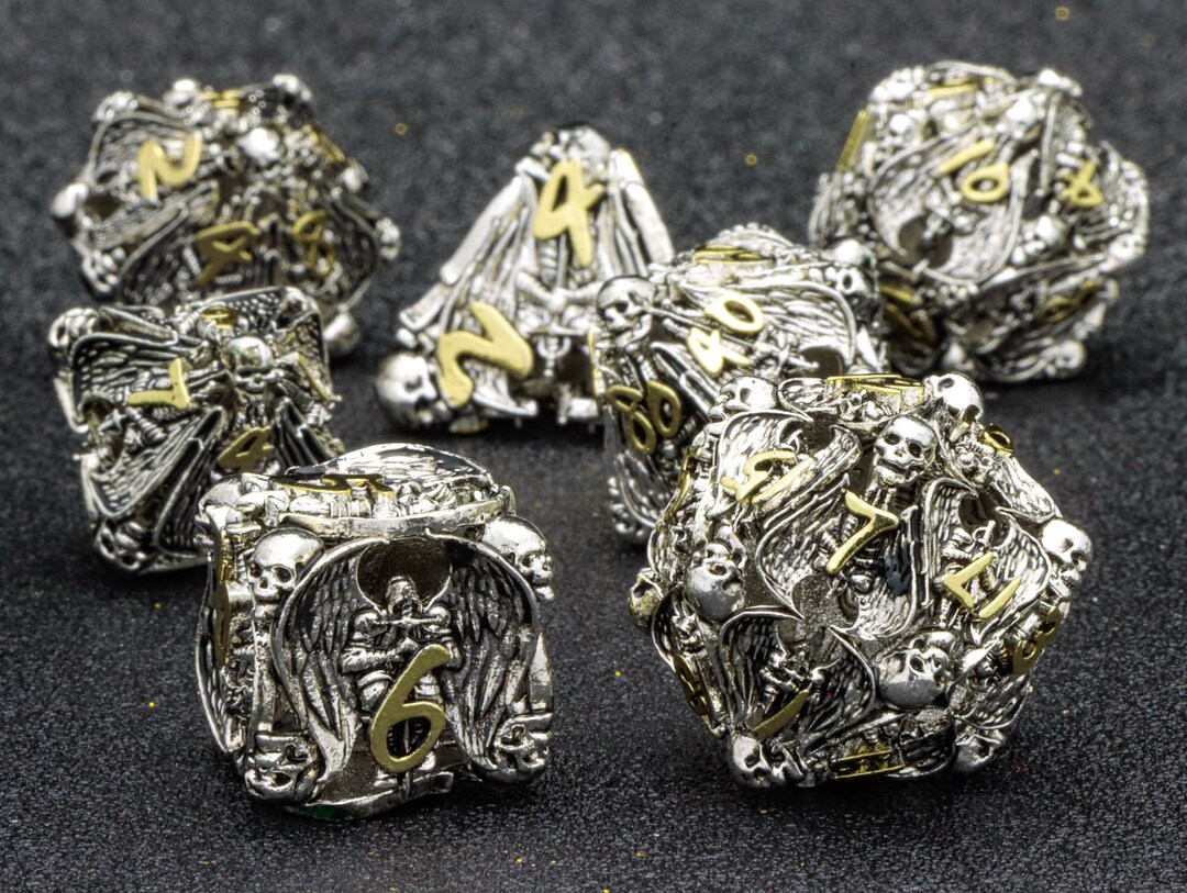 Devil and Angel Hollow Dnd Metal Dice Set PRG Dice MTG - Etsy