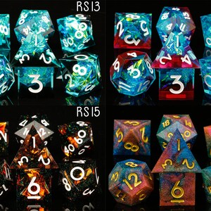 Mountain Forest Dice, Handmade Resin Dice Sharp Edge Dice, Dnd Dice Set ...