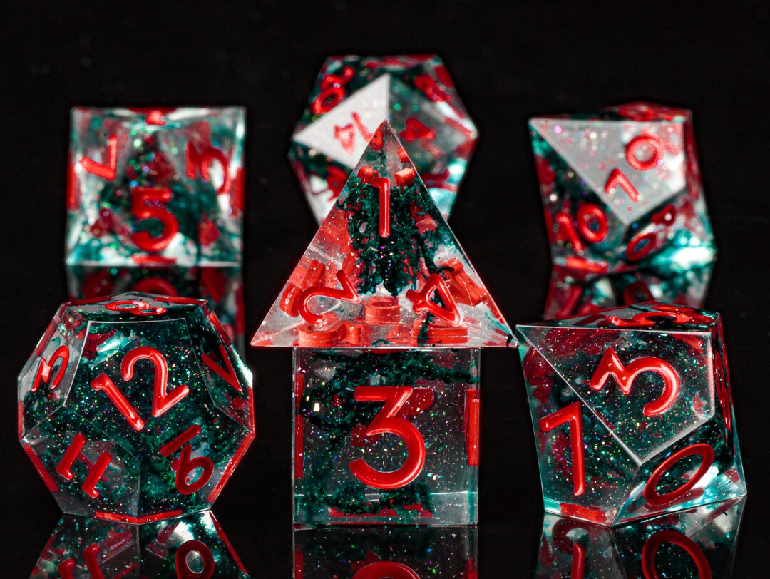 Algae Dice Handmade Sharp Edge Resin Dice Dnd Dice Set RPG - Etsy