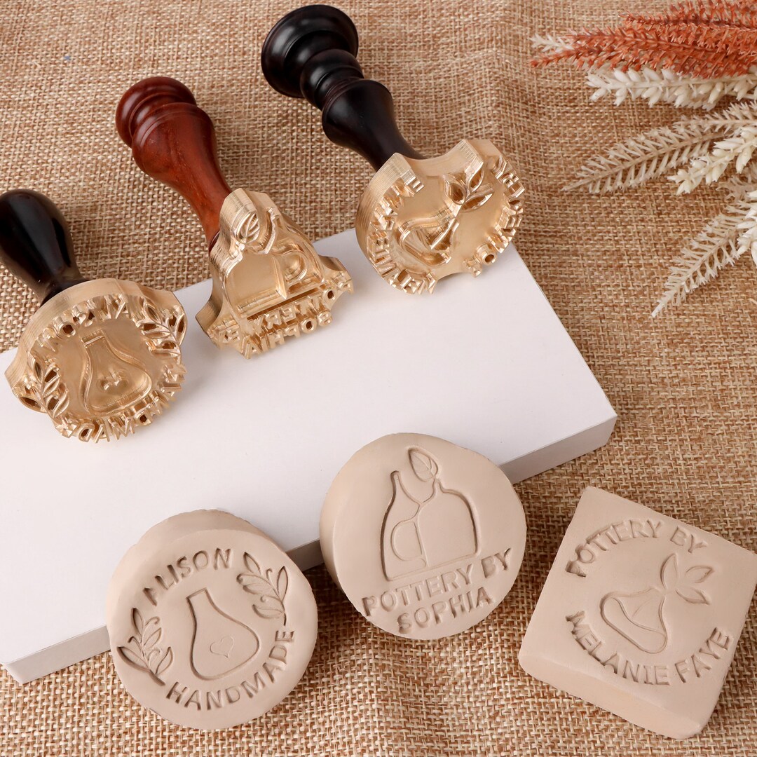 Pottery Stamp Custom, Personalized Clay Stamp, Potter Stamp, Custom ...