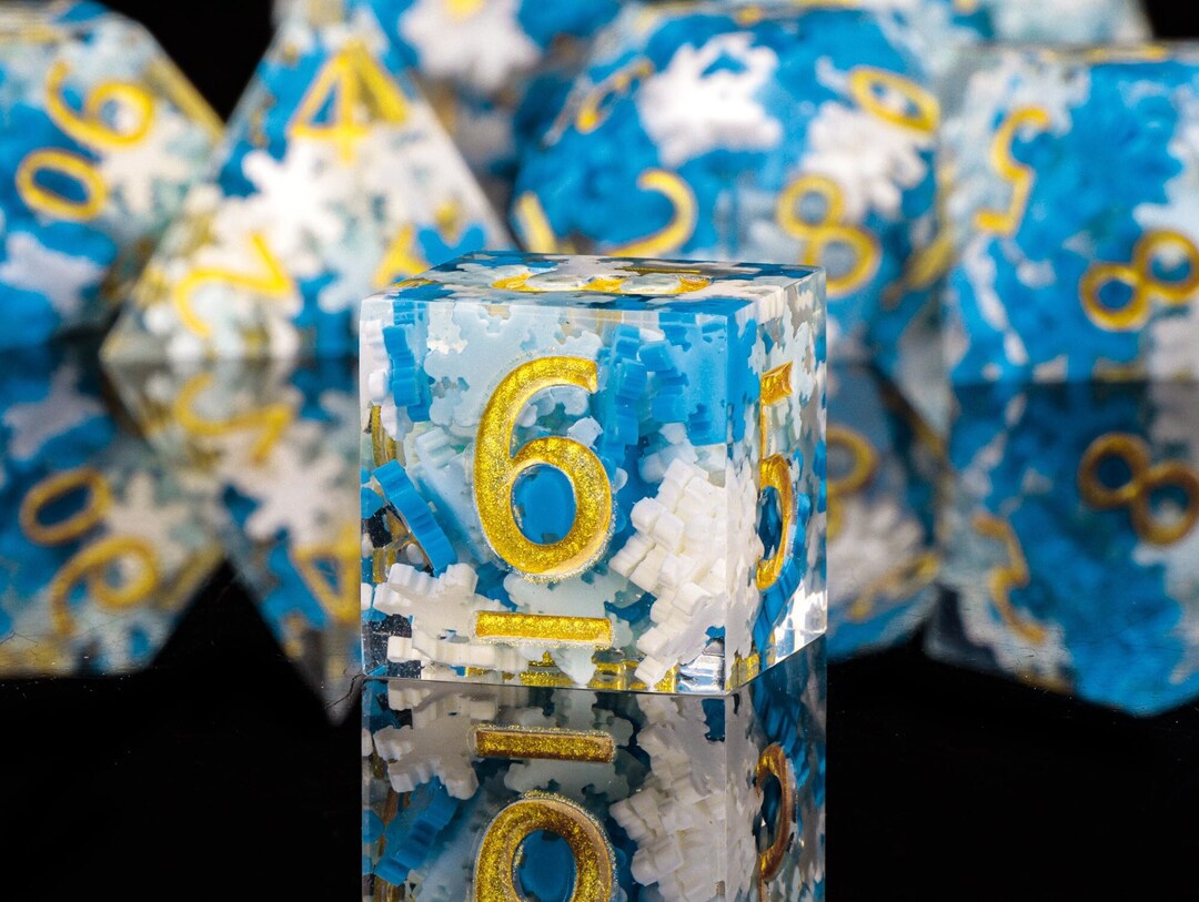 Snowflake Dice Set for Dungeons and Dragons, RPG Dice, Dnd Dice ...