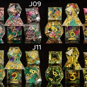 Algae Dice Handmade Sharp Edge Resin Dice Dnd Dice Set RPG - Etsy