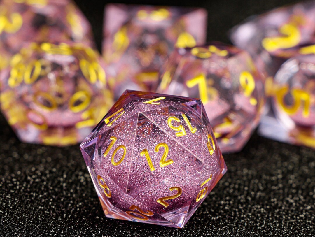 Pink Liquid Core Dice Liquid Core D20 D6 Dnd Dice Set - Etsy Finland