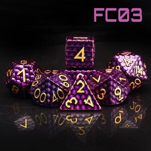 Golden Dnd Dice Set of 7 / Bee Dice / Polyhedral Metal Dice Set ...